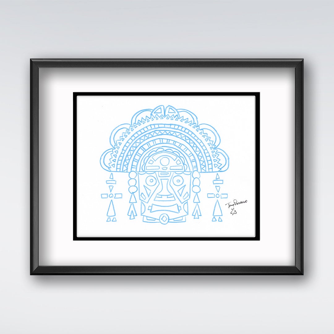 Tony Passero Artist Shop Hola Adios Mural Mask 10 Original Drawing ...