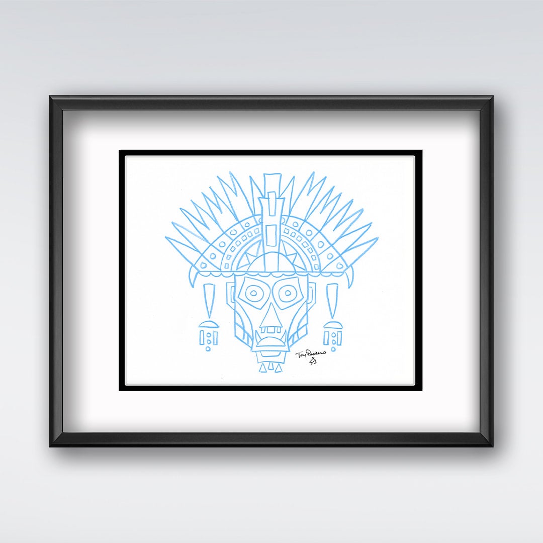 Tony Passero Artist Shop Hola Adios Mural Mask 16 Original Drawing ...