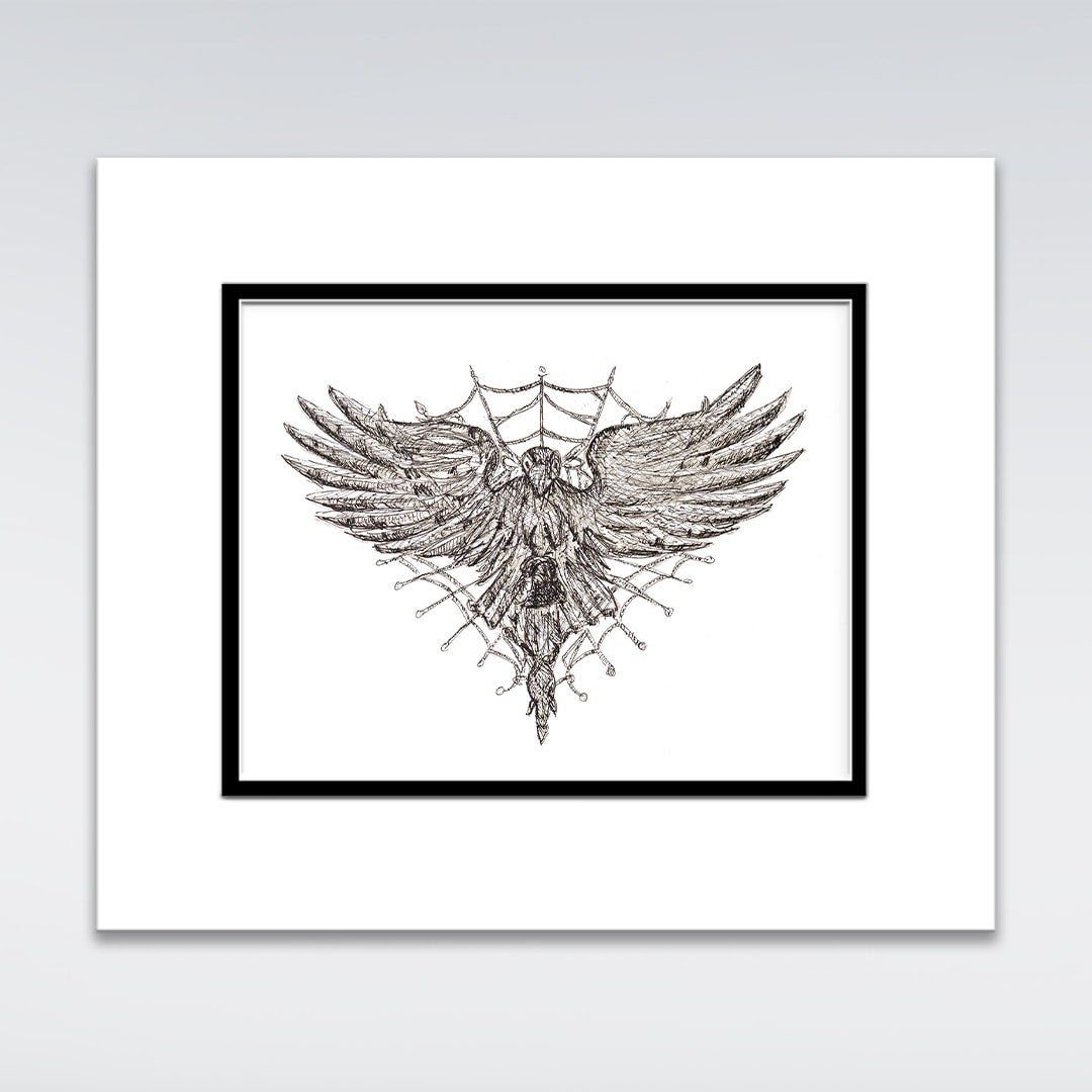 Original B&W Drawing - Around the World Series Haunted Mansion Organ ...